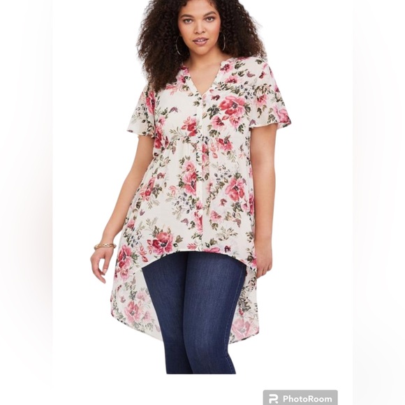 torrid | Tops | Torrid Lexie Babydoll Chiffon Tunic Size 3 2224 | Poshmark